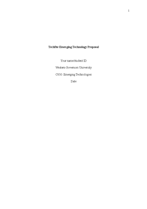 Techfite Emerging Technology Proposal v1 - Techfite Emerging Technology ...