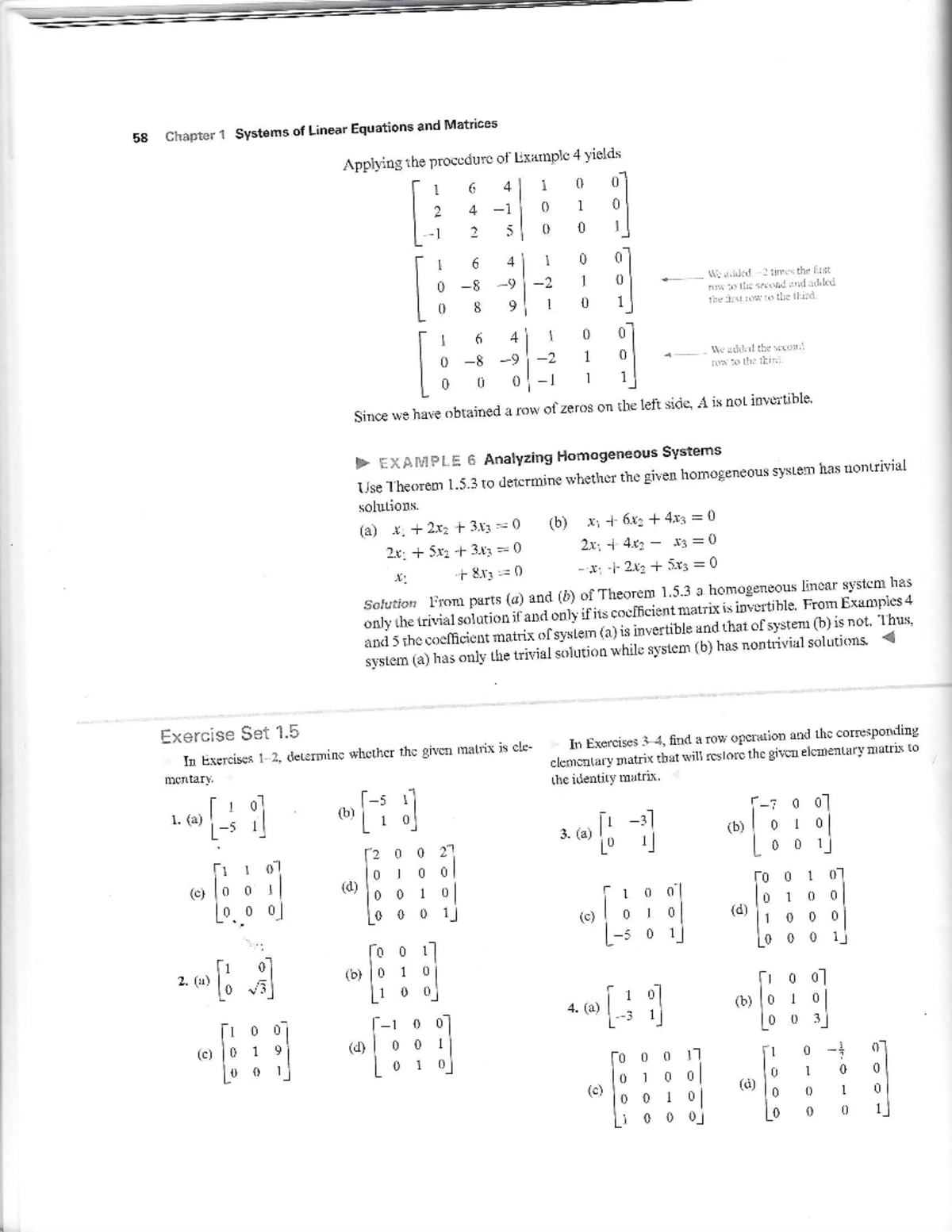 Week 03 Practice Questions+Answers - 58 Chapter 1 Systems of Linear ...