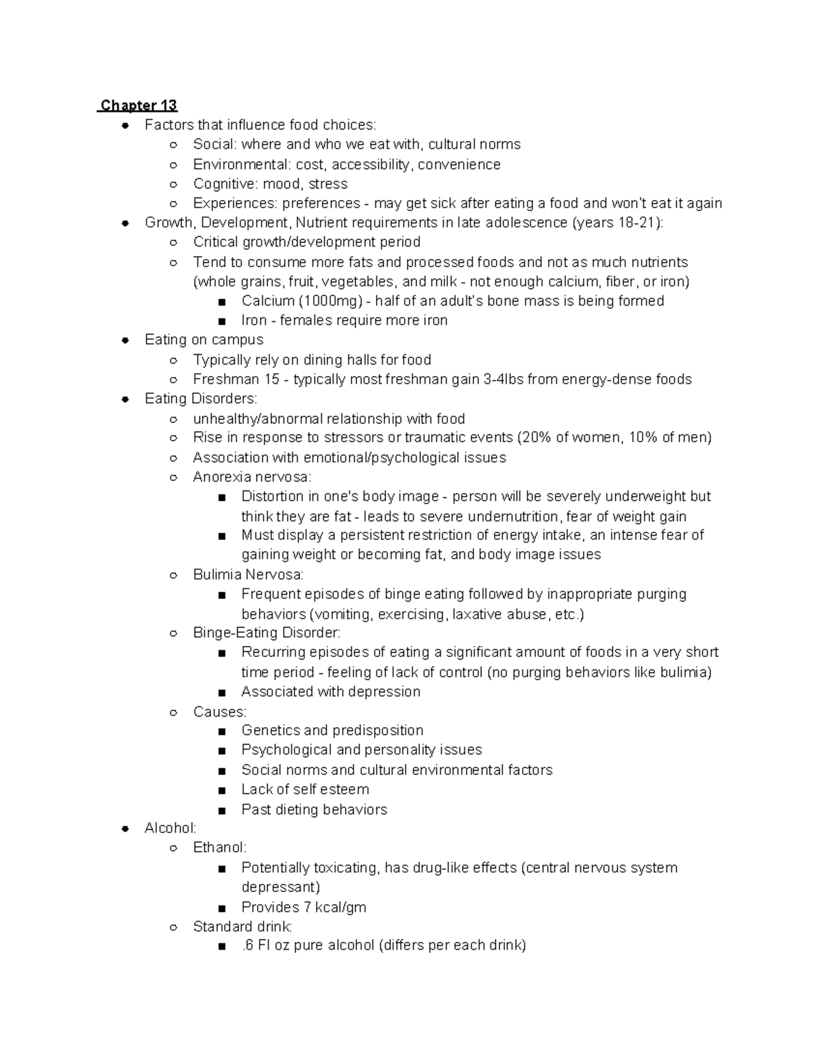 NTDT200F20rovner E 2studyguide - Chapter 13 Factors that influence food ...