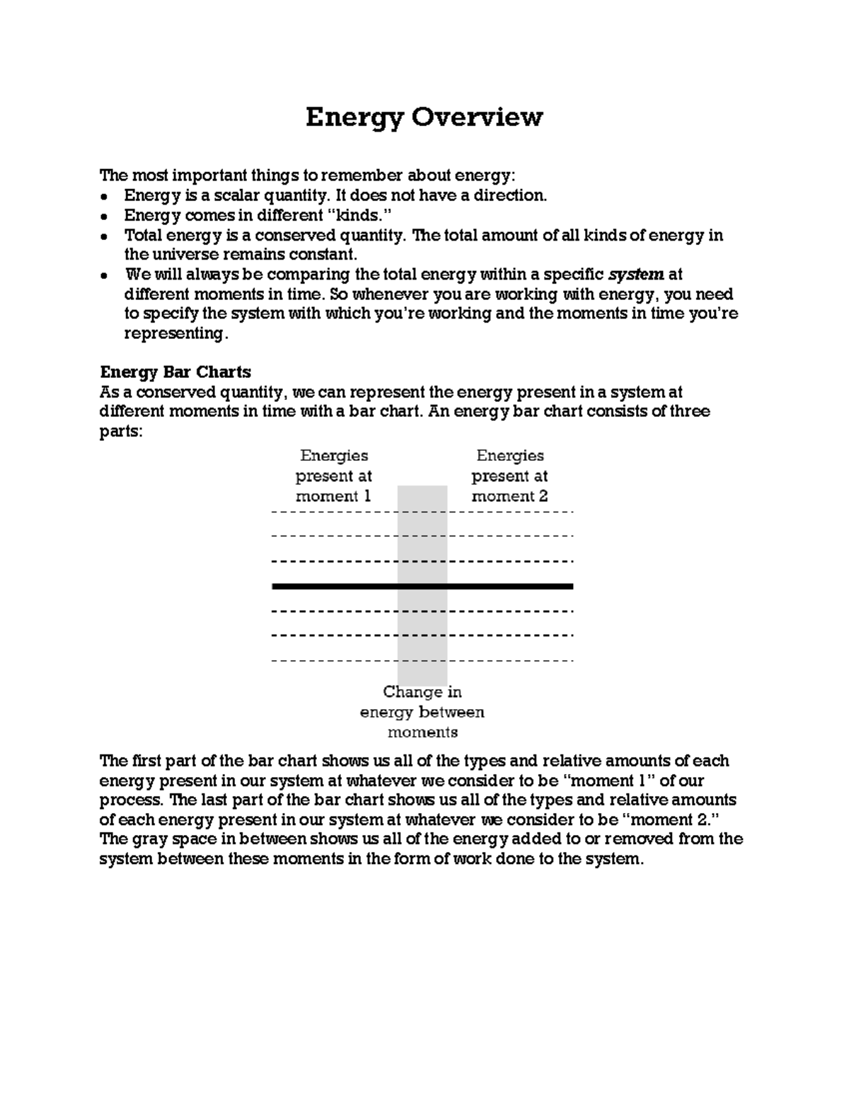 Energy Overview - Energy Overview The most important things to remember ...