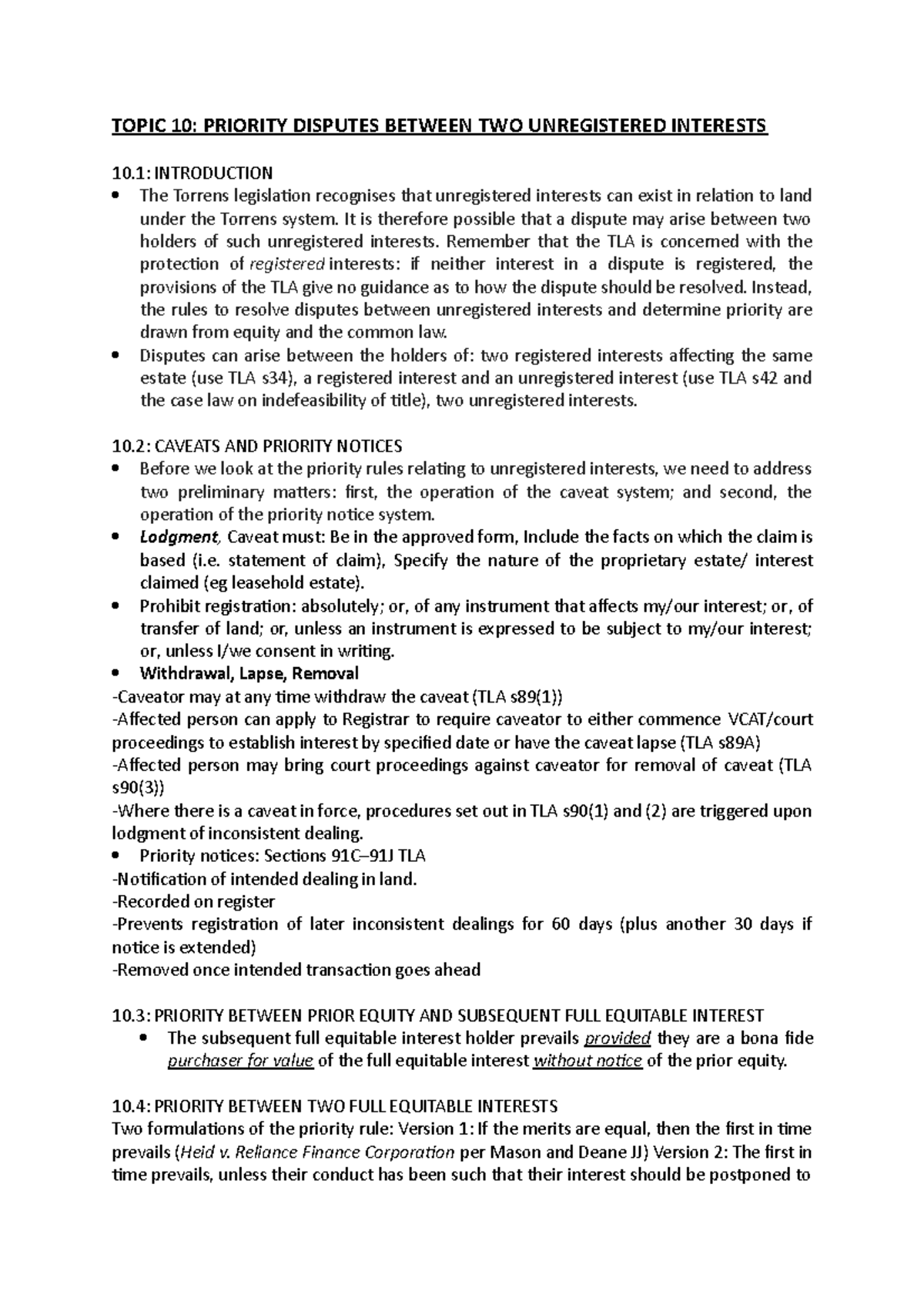 Topic 10 priority dispute - TOPIC 10: PRIORITY DISPUTES BETWEEN TWO ...