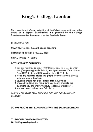KBS Cover Sheet for Assessments 2022-23 - King’s Business School, King ...