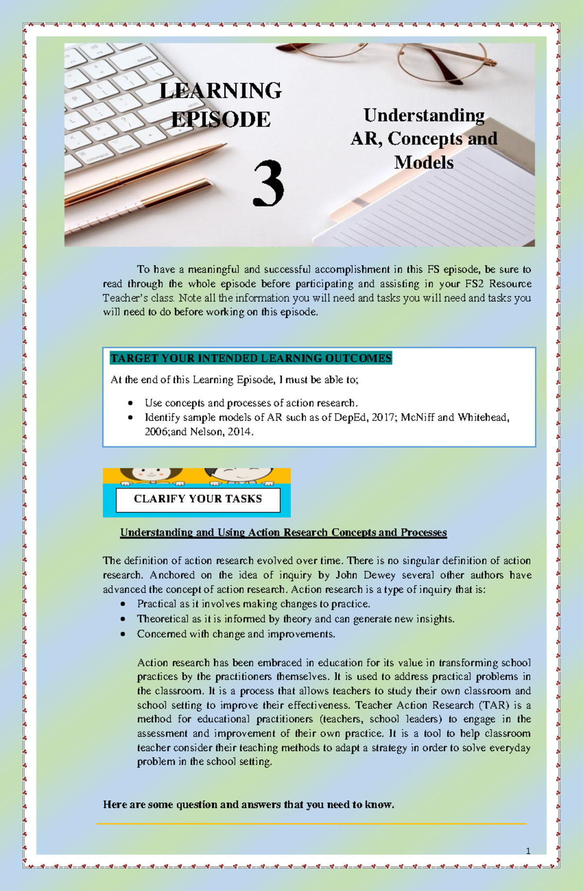 Learning Episode 3 - NEW - To have a meaningful and successful ...