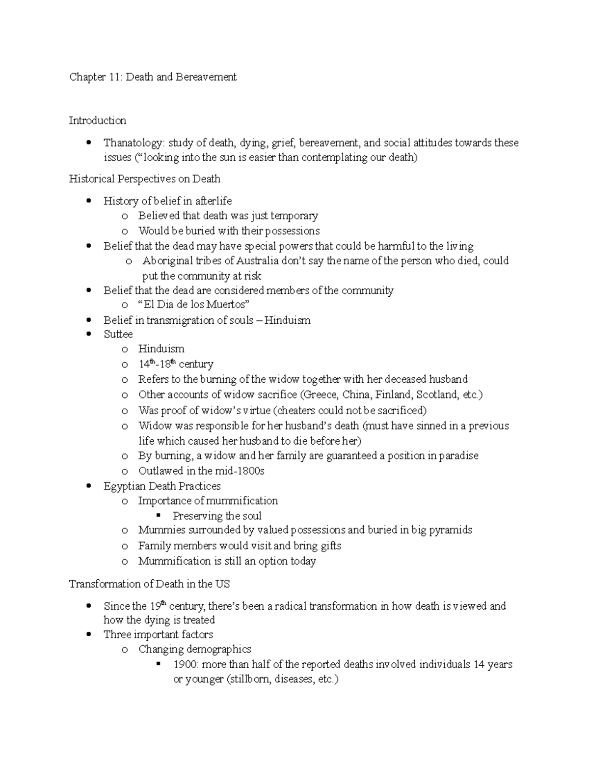 Adulthood and Aging Chapter 11 - Chapter 11: Death and Bereavement ...