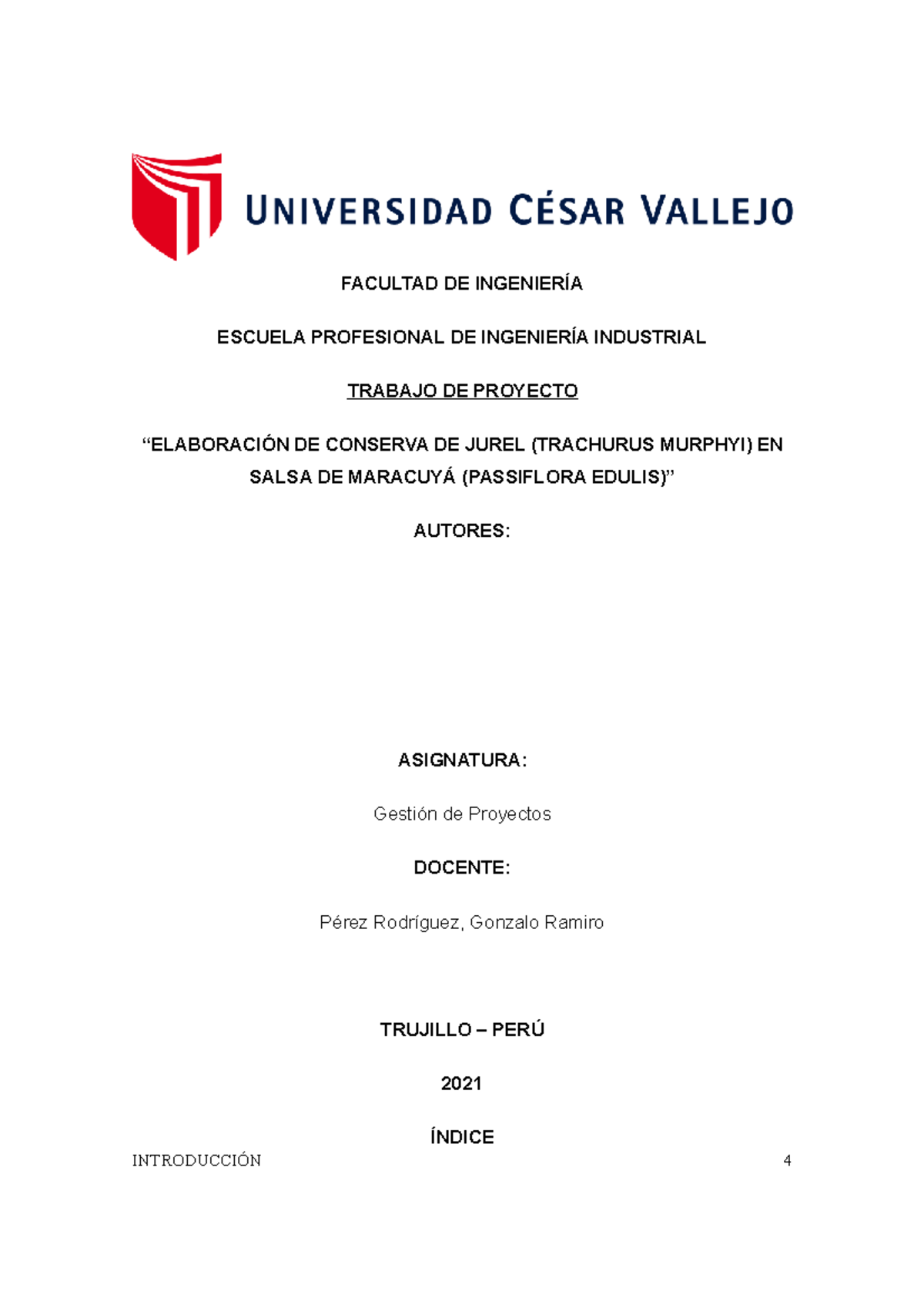 Modelo Proyecto Final (1) - FACULTAD DE INGENIERÍA ESCUELA PROFESIONAL ...