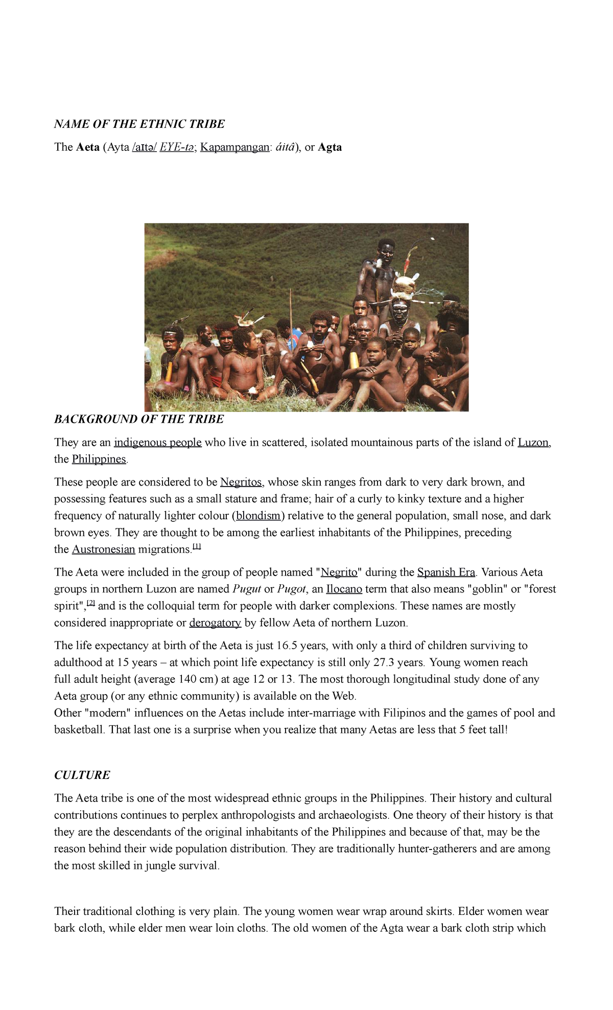 our ancestors and ninuno in the Philippines - NAME OF THE ETHNIC TRIBE ...