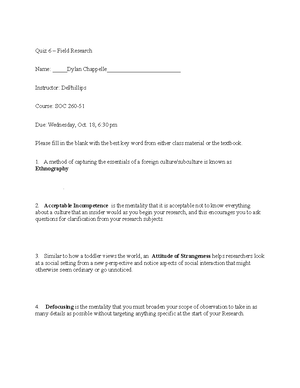 Research Paper - Essay - Dylan Chappelle Robert DePhillips SOC 260 ...