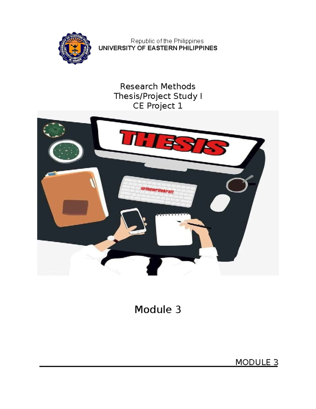 Research- Module 3 - Chapter one Introduction - Republic of the ...