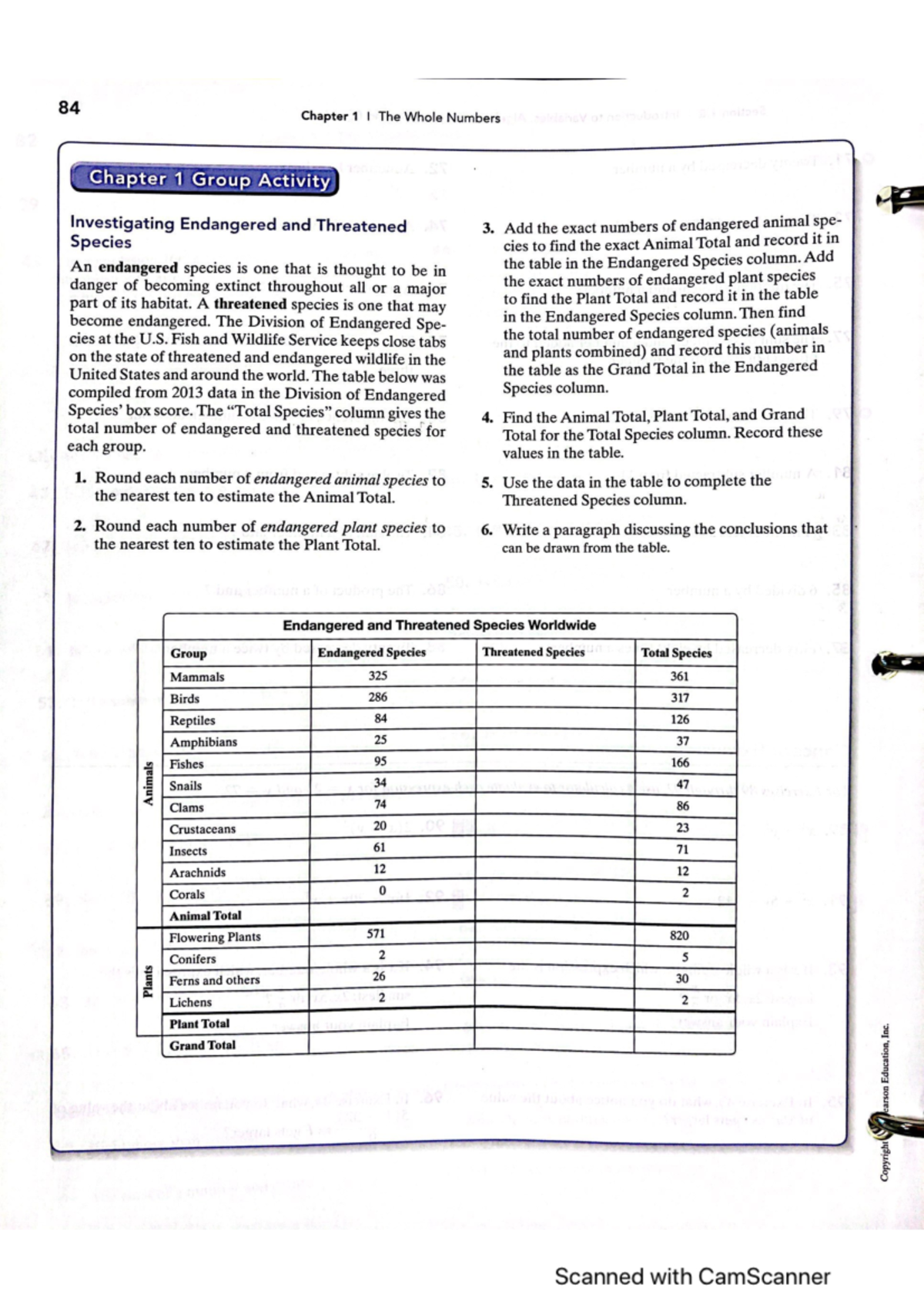 Math 111 Highlights and Review - 84 Chapter 1 The Whole Numbers Chapter ...