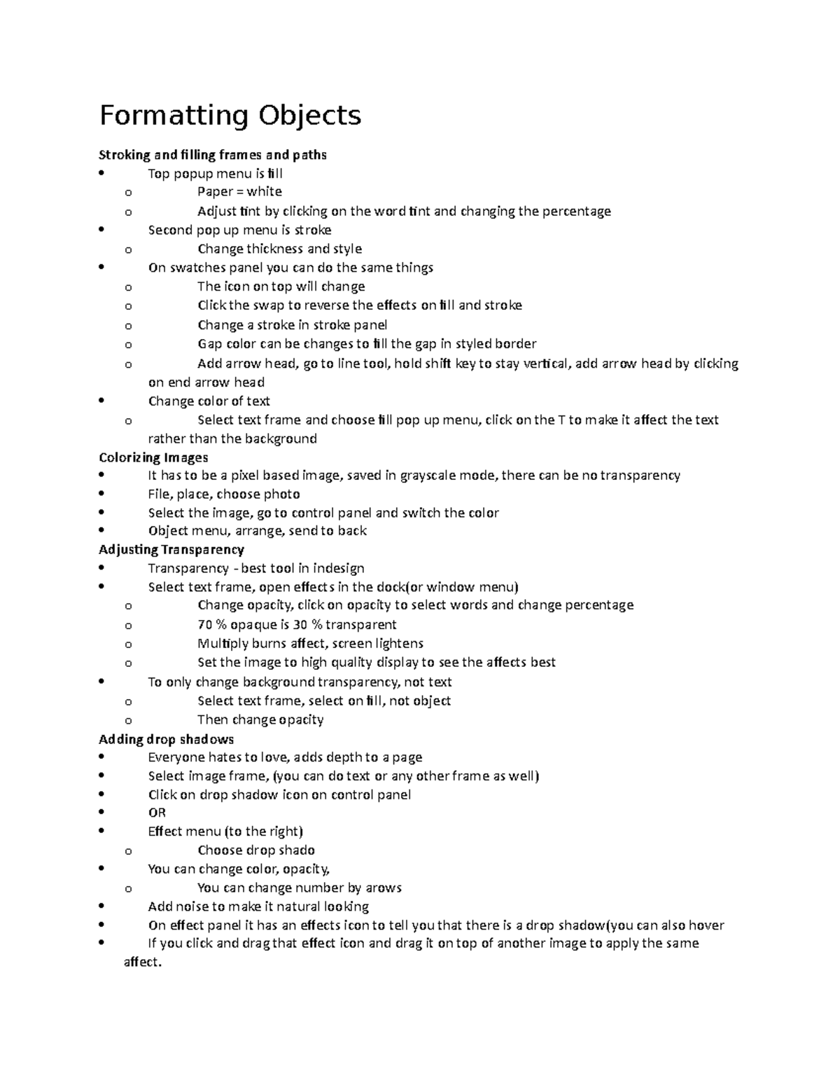 Formatting Objects - InDesign - Ryan Moeller - Formatting Objects ...
