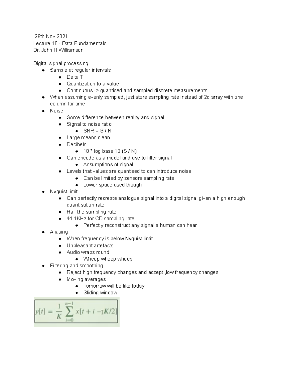Data Fundamentals Lecture 10 - 29th Nov 2021 - 29th Nov 2021 Lecture 10 ...