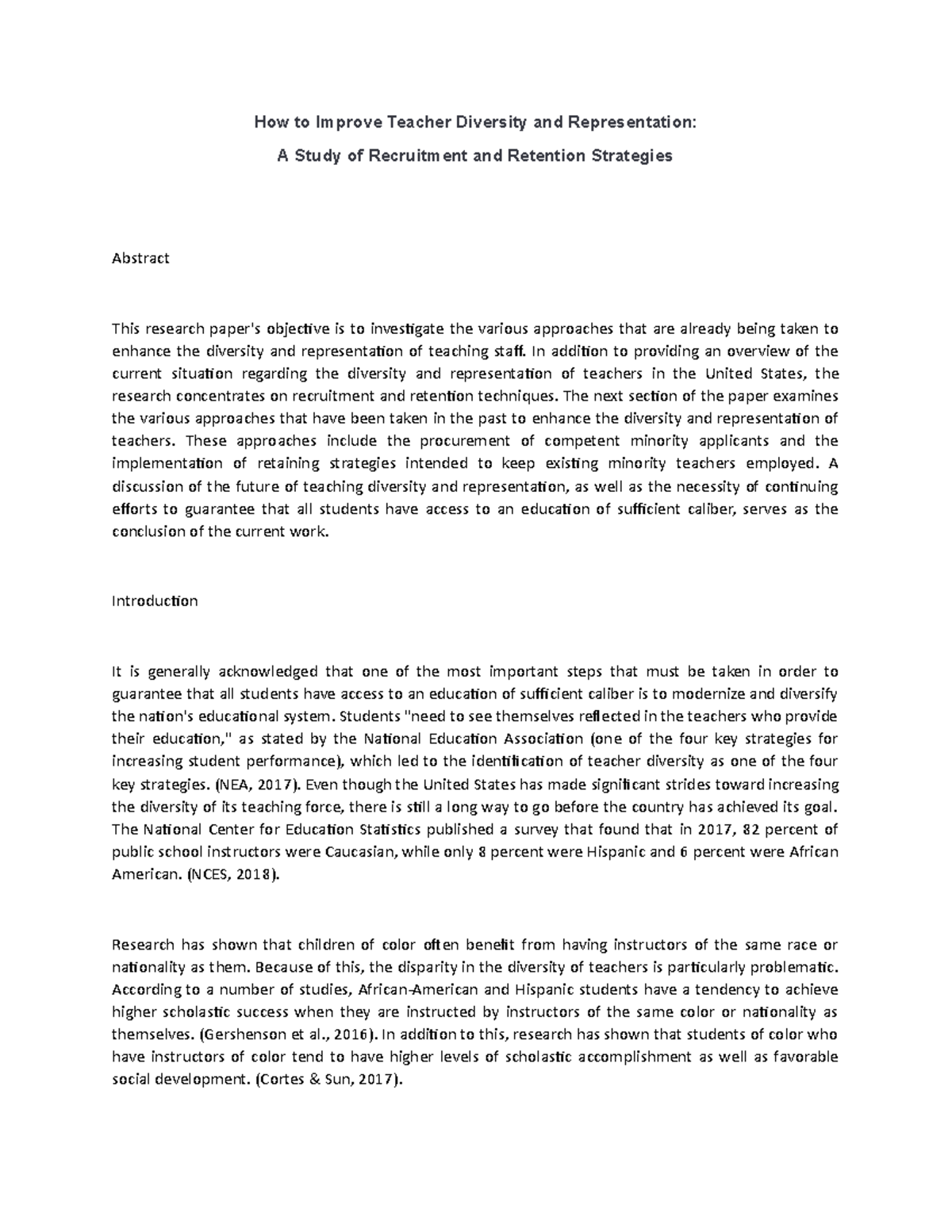 How to Improve Teacher Diversity and Representation - In addition to ...