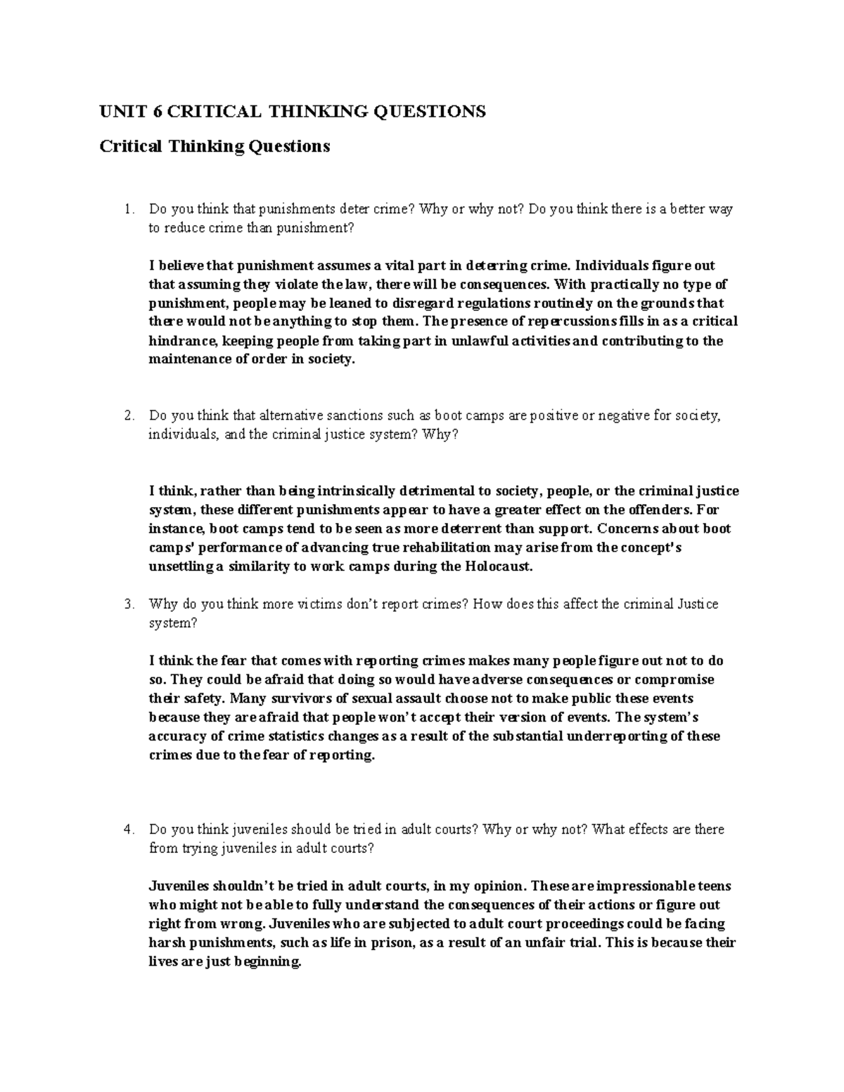Unit 6 ctqs - Solution file is attached and complete with each and ...