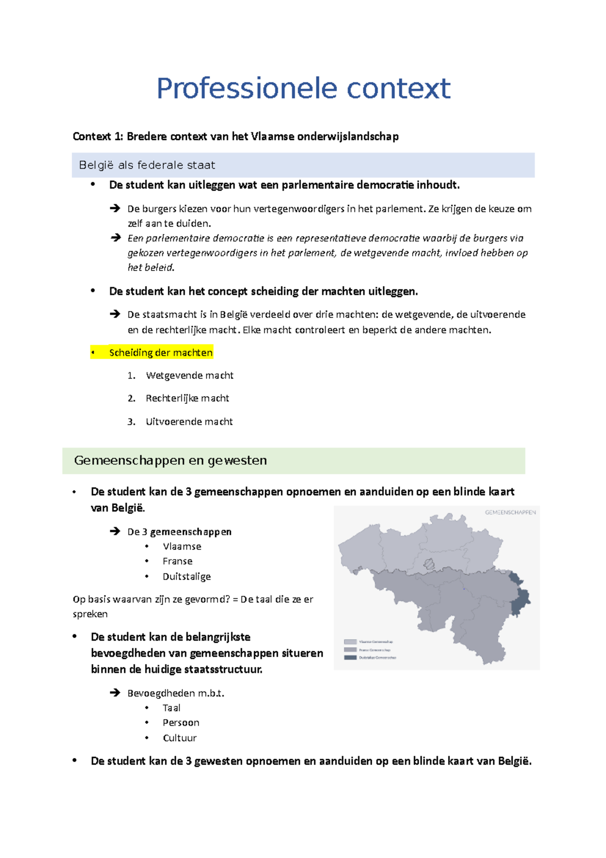 Professionele context 1 samenvatting - Professionele context Context 1 ...