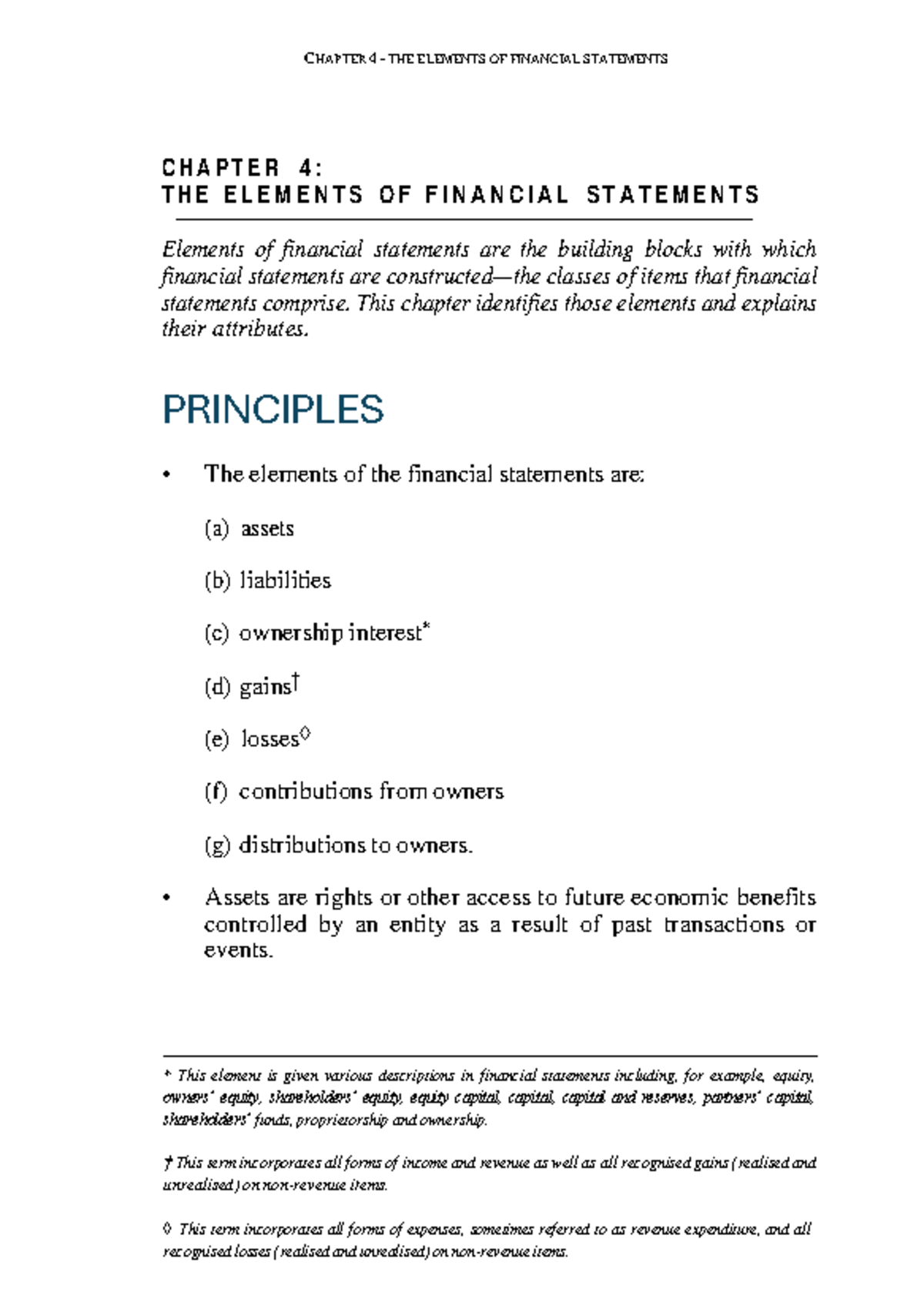 Chapter 4 - THE Elements OF Financial Statements - CHAPTER 4 - THE ...