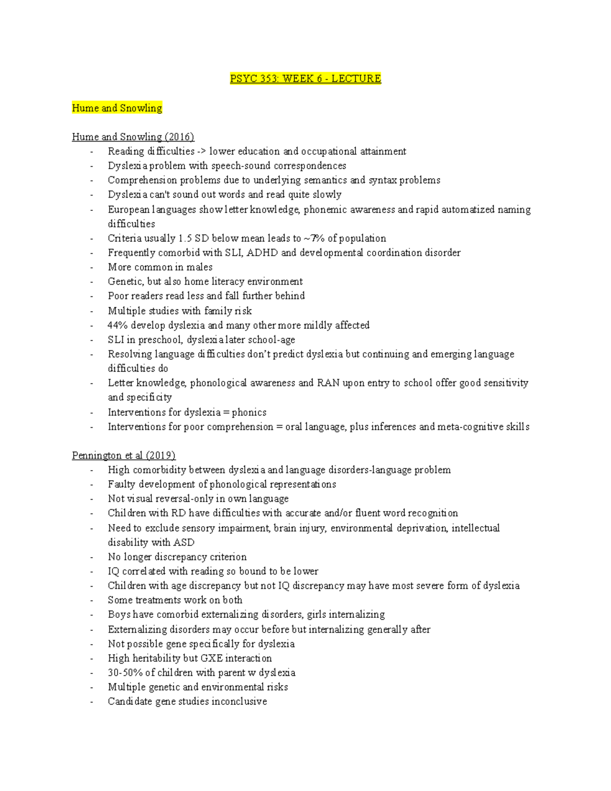 Psyc 353 Week 6 Lectures Psyc 353 Week 6 Lecture Hume And