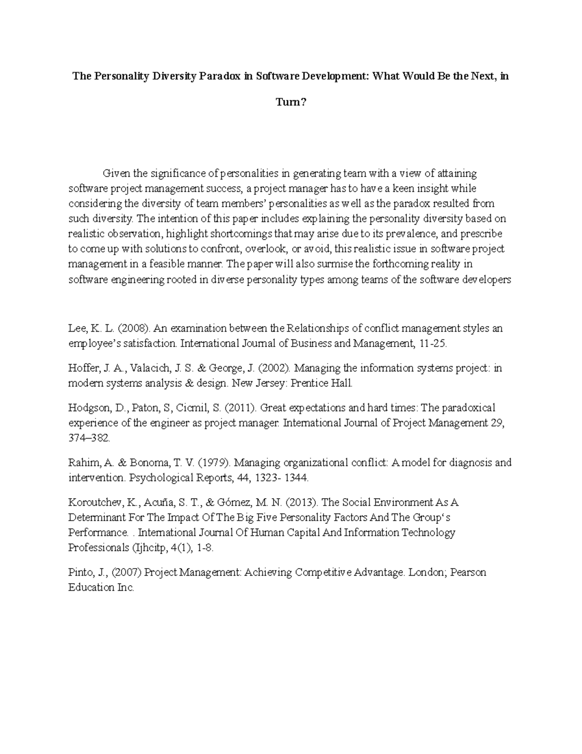 The Personality Diversity Paradox in Software Development - The ...