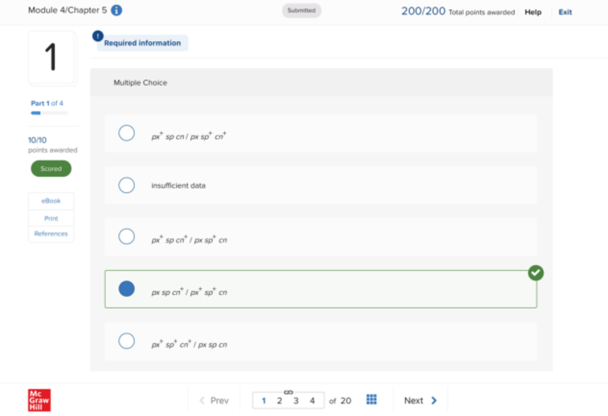Connect Assignment 7 - Module 5 e Submitted Total points awarded Help ...