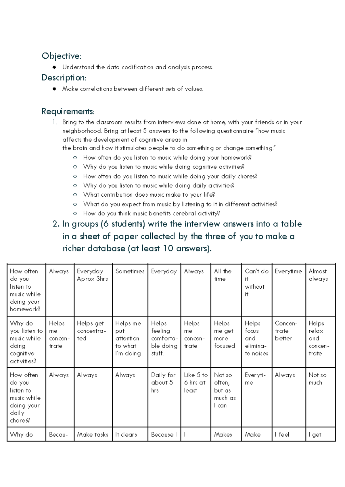 Activity 8 - Actividad 8 - Objective: Understand the data codification ...