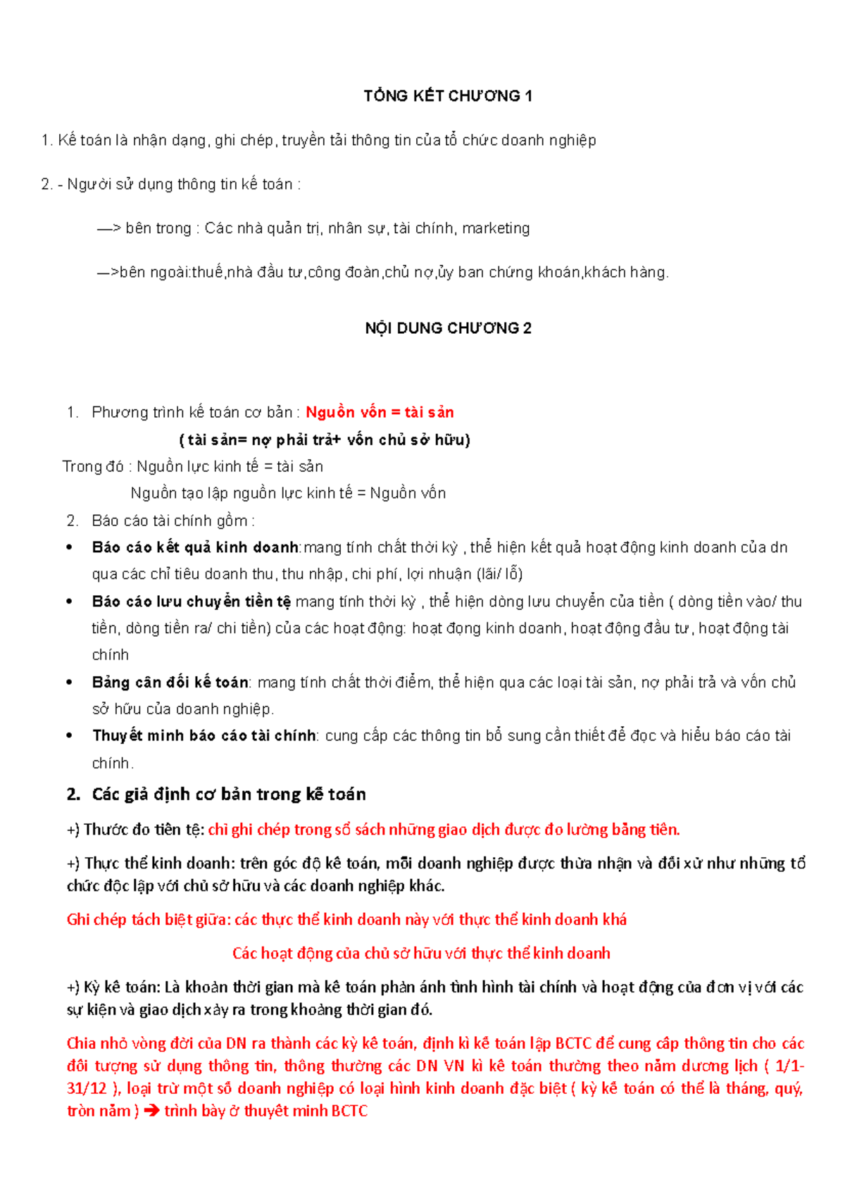 Nguyên lý kế toánDFGHJK RFGHJK - TỔNG KẾT CHƯƠNG 1 Kế toán là nhận dạng ...