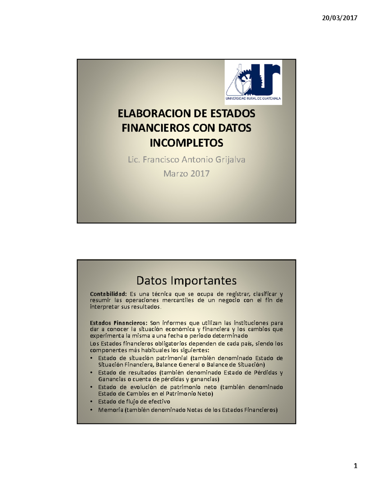 2 Elaboracion DE Estados Financieros CON Datos - ELABORACION DE ESTADOS ...