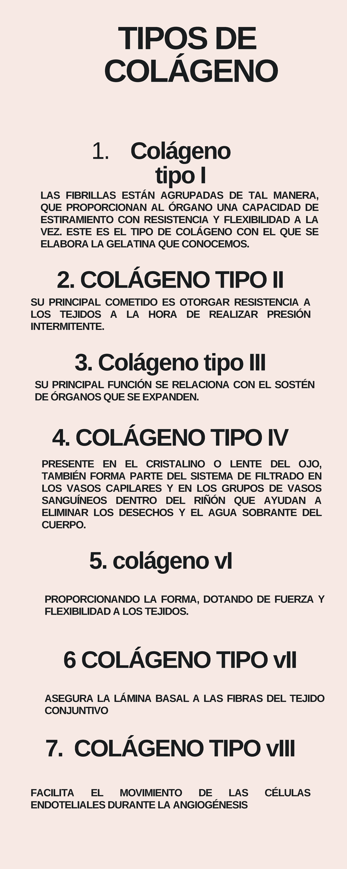 Tipos de colágeno - Colágeno - TIPOS DE COLÁGENO Colágeno tipo I 1. 2 ...