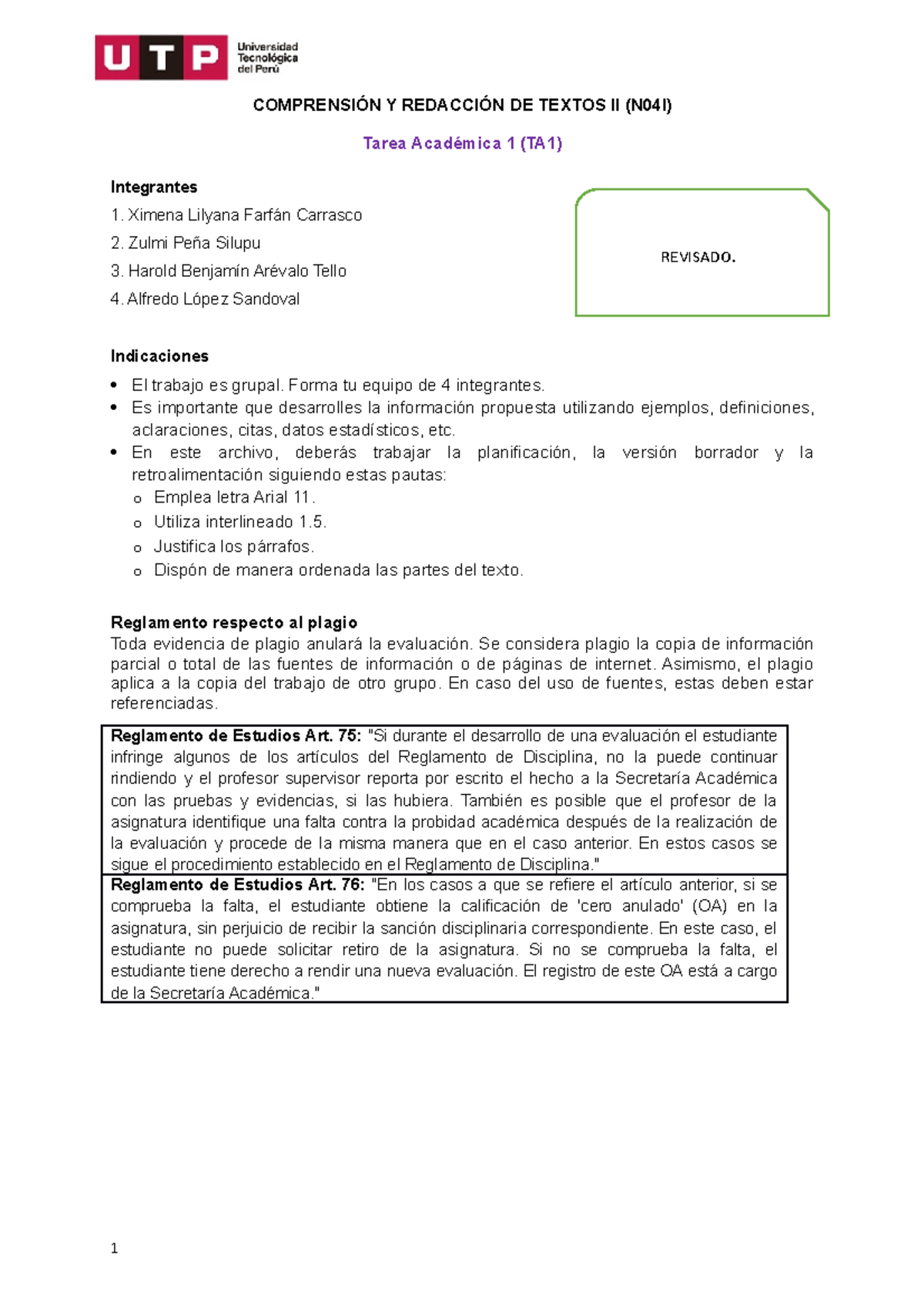 S03 - S04 - Tarea Académica 1 (TA1) formato-1-1 - COMPRENSIÓN Y ...