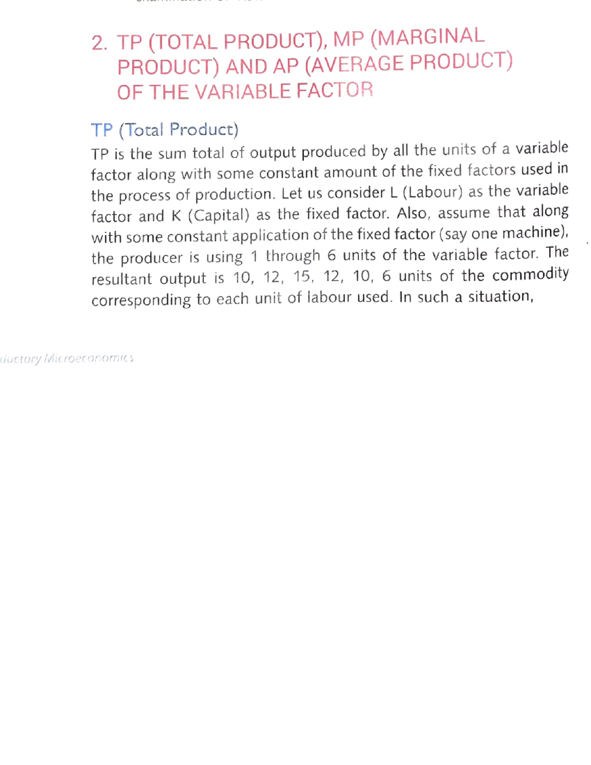 Total,marginal and average product - Bachelor of Commerce - Studocu