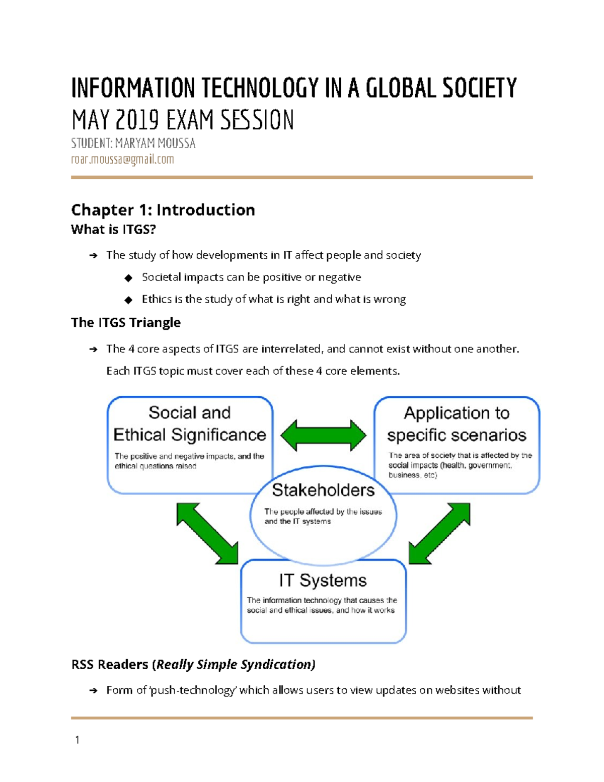 ITGS Exam Notes Maryam Moussa - INFORMATION TECHNOLOGY IN A GLOBAL ...