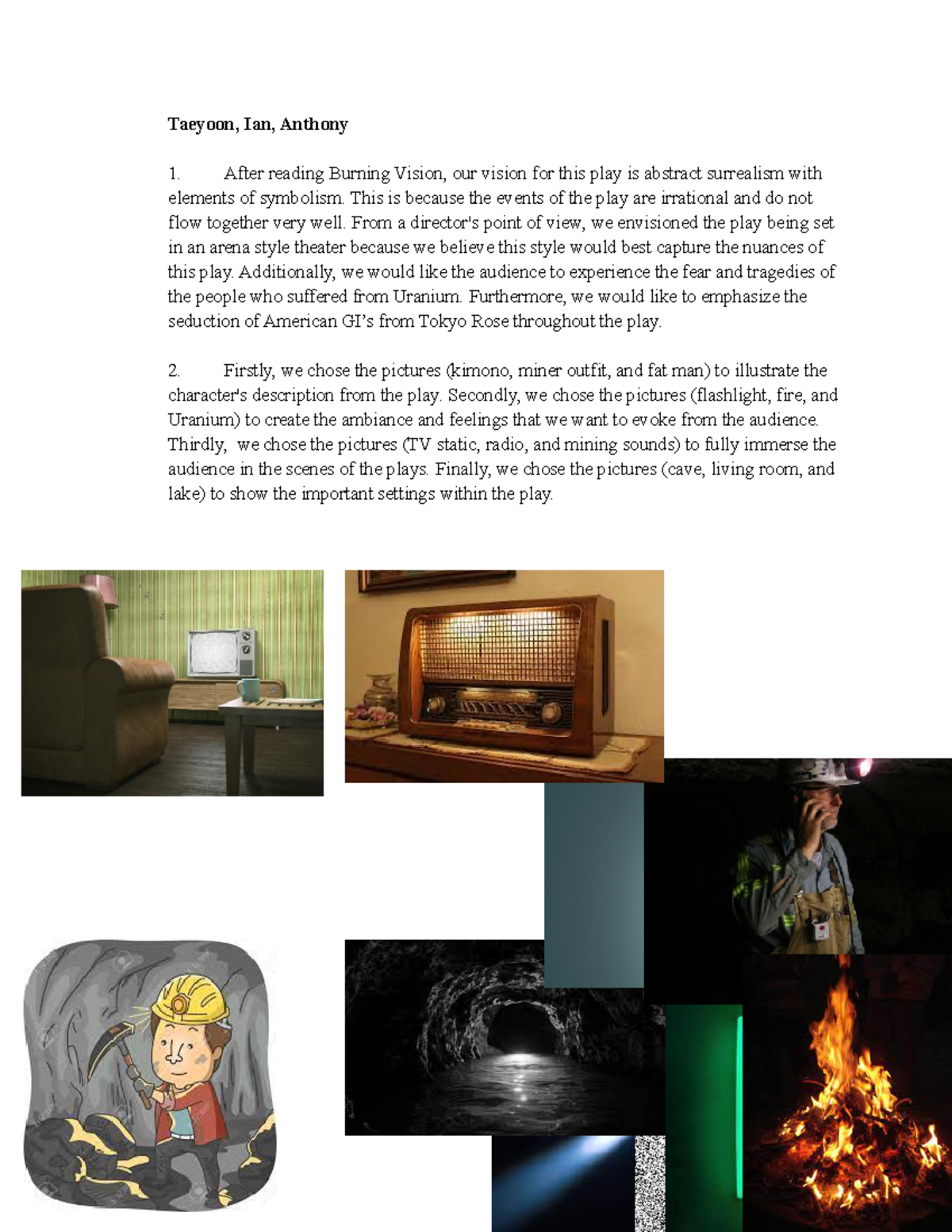 Burning Vision Assignment - Taeyoon, Ian, Anthony After reading Burning Vision, our vision for ...