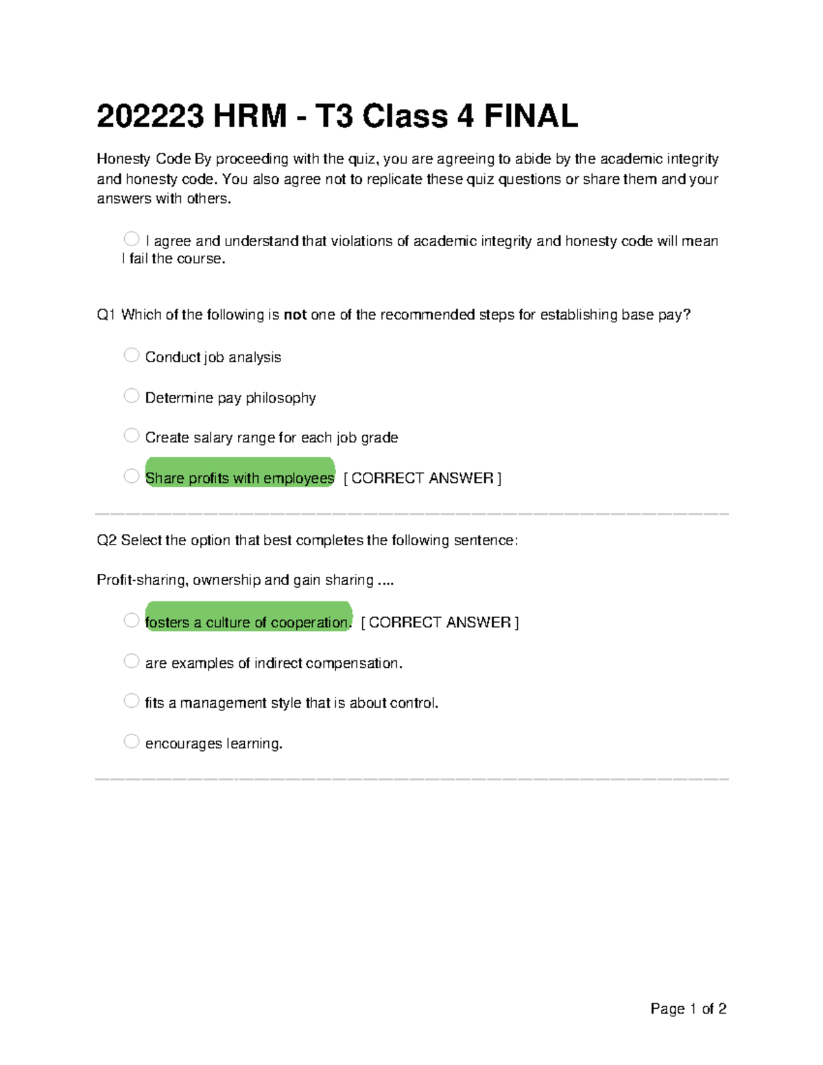 202223 HRM - T3 Class 4 Final - Page 1 of 2 202223 HRM - T3 Class 4 ...