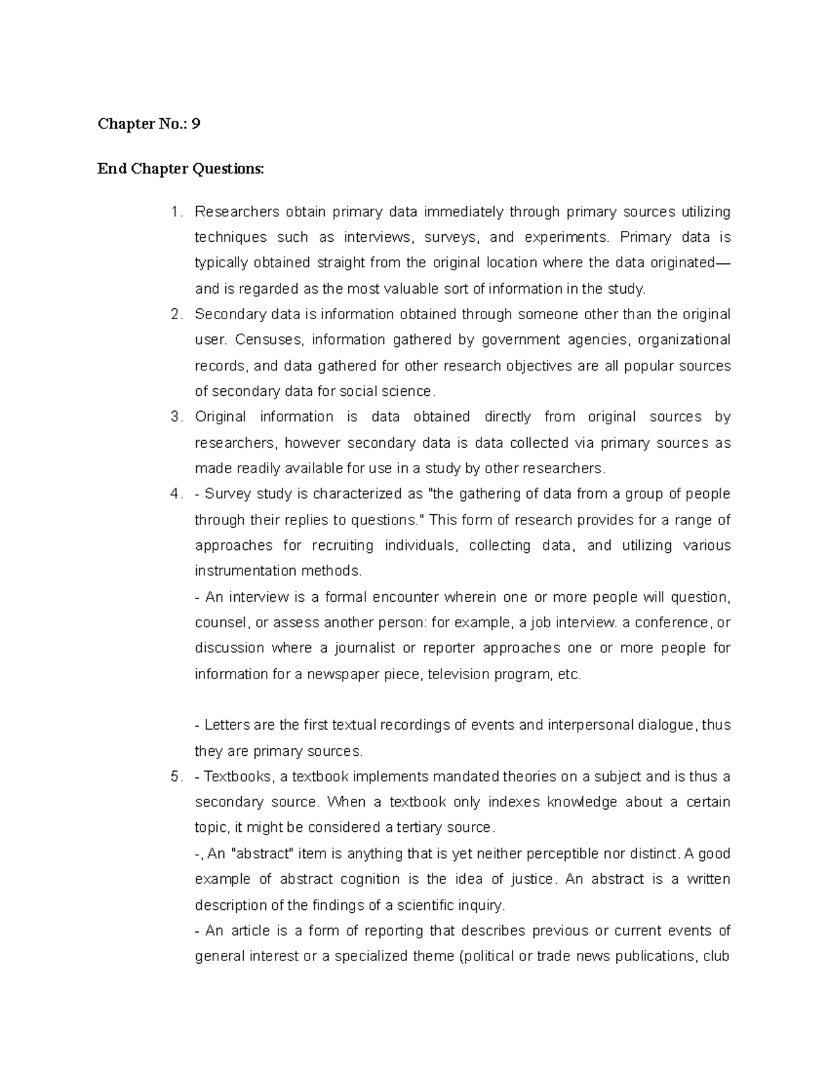 CN9 - END CHAPTER QUESTIONSEND CHAPTER QUESTIONSEND CHAPTER ...