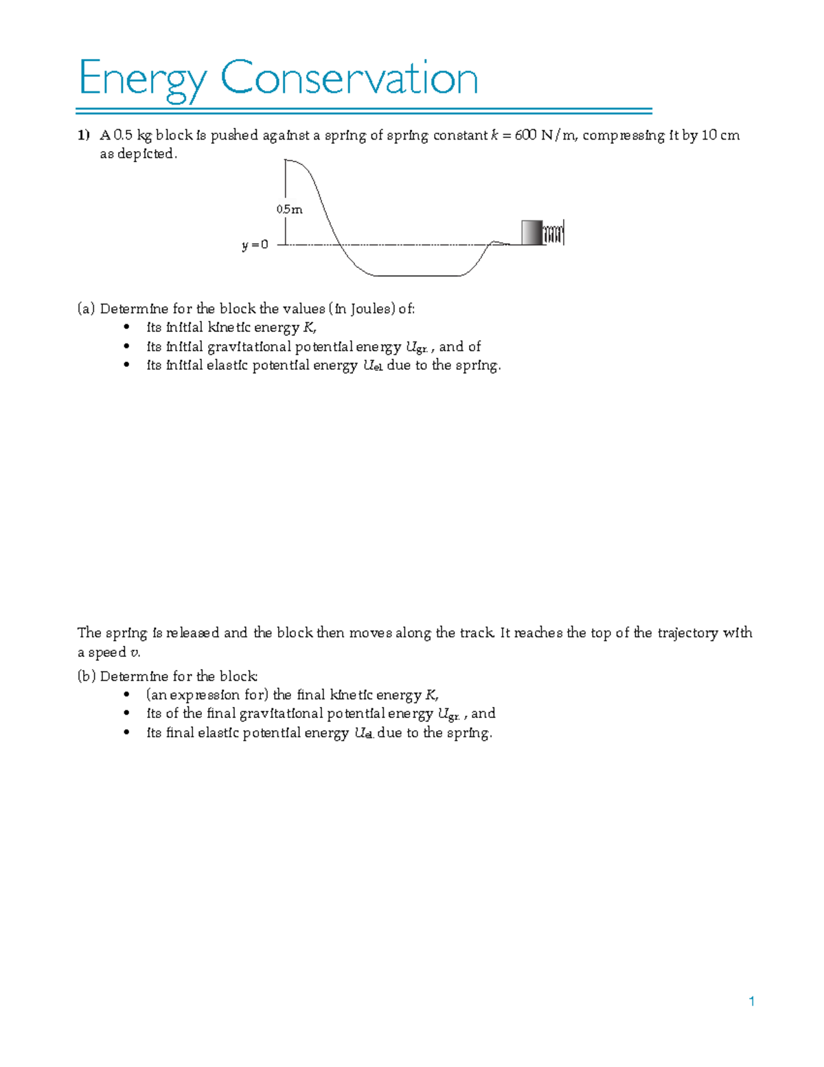 Activity 7 Practice Physics Problems Kinetic Energy - Energy ...