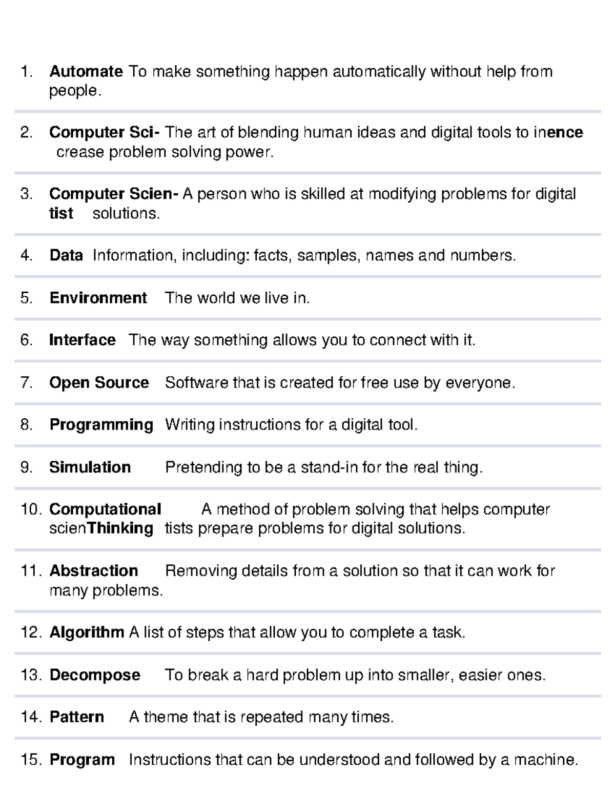 Computer science notes taking - Automatepeople. To make something ...