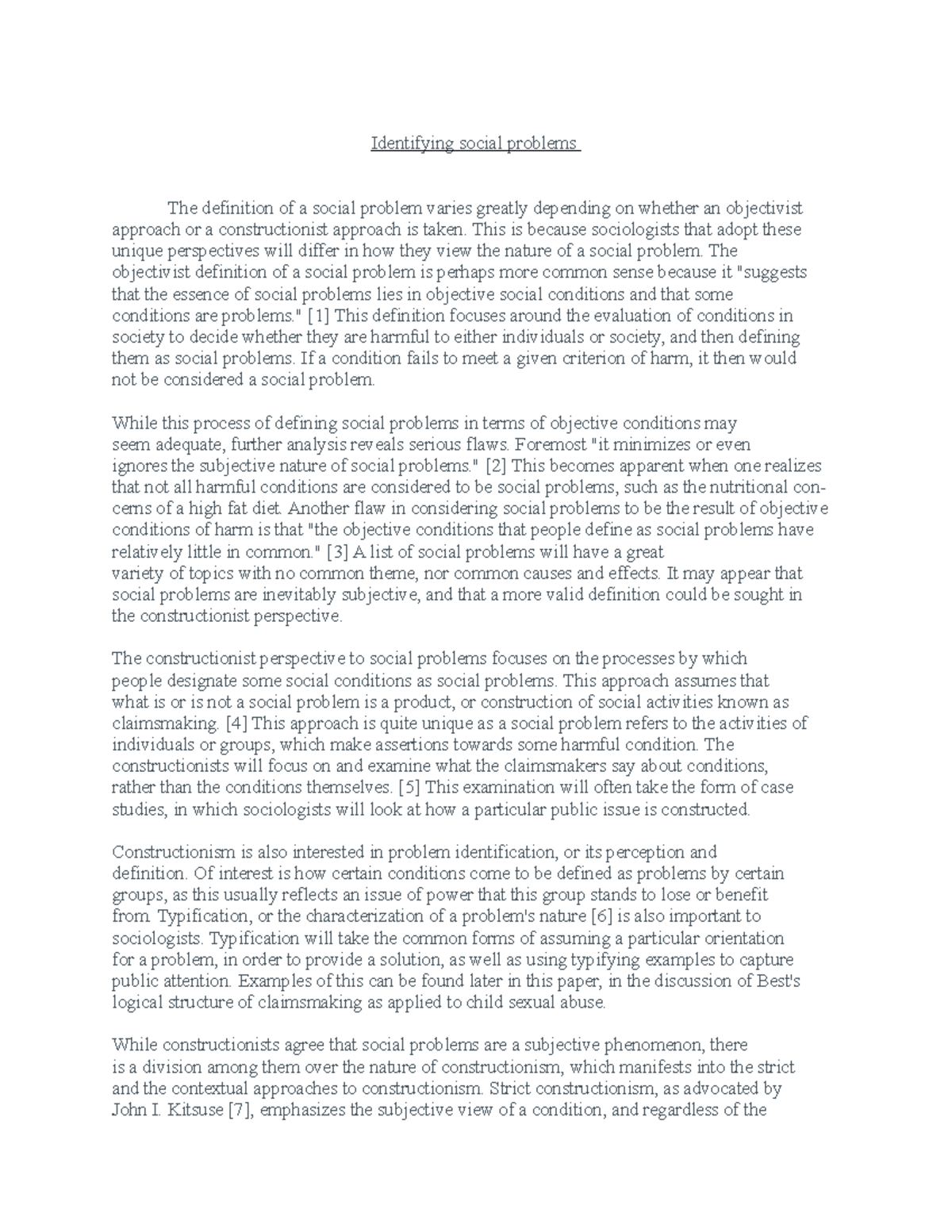 Identifying social problems - This is because sociologists that adopt ...