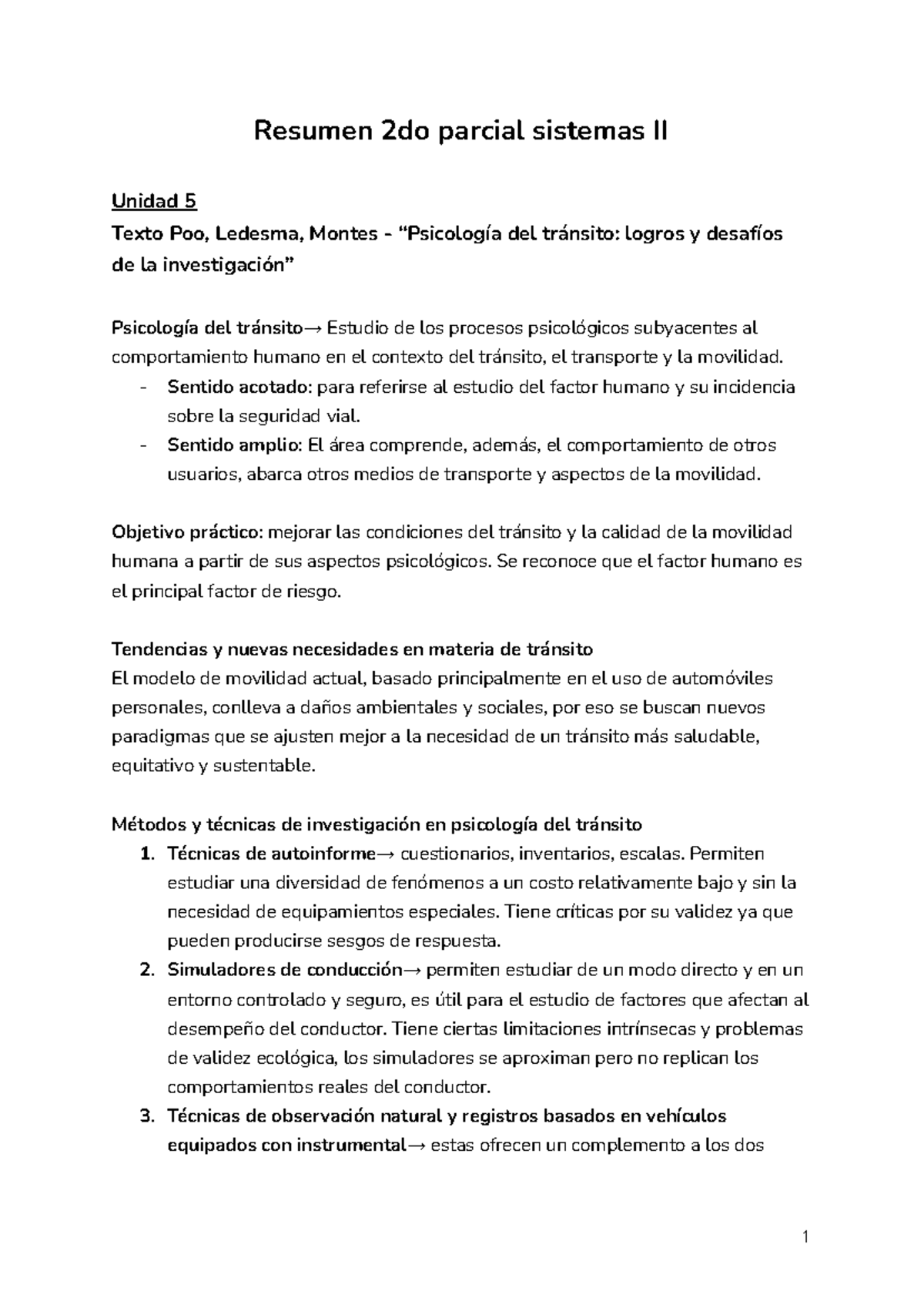 Resumen 2do parcial sistemas II - Resumen 2do parcial sistemas II Unidad 5 Texto Poo, Ledesma ...