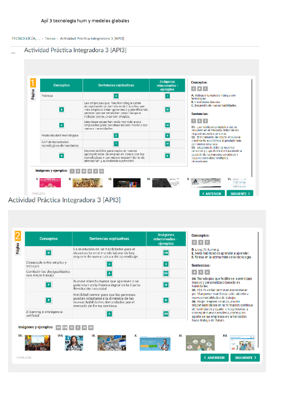 API 3 - ACTIVIDAD PRACTICA OBLIGATORIA 3 (API3) 100% RESUELTA - Tecnologia, Humanidades y ...