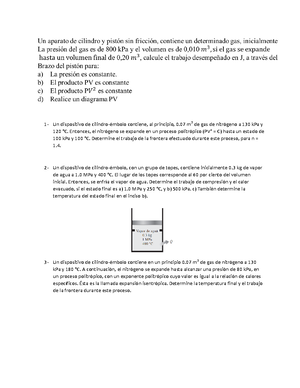 Ejercicios resueltos de análisis de procesos termodinámicos cerrados. - IntroducciÛn Para el ...
