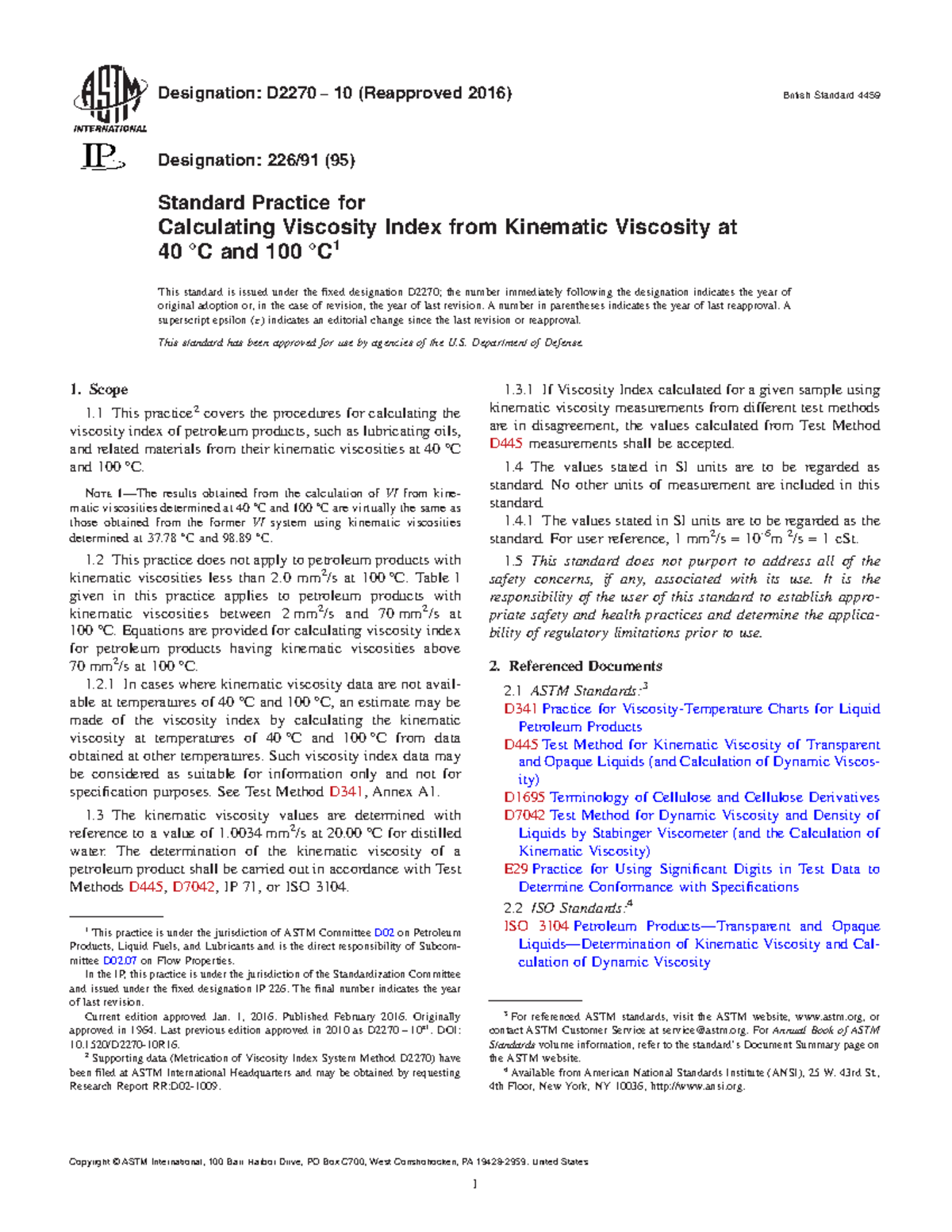 ASTM-D2270-2016 - Problemas de termodinamica - Designation: D2270−10 ...