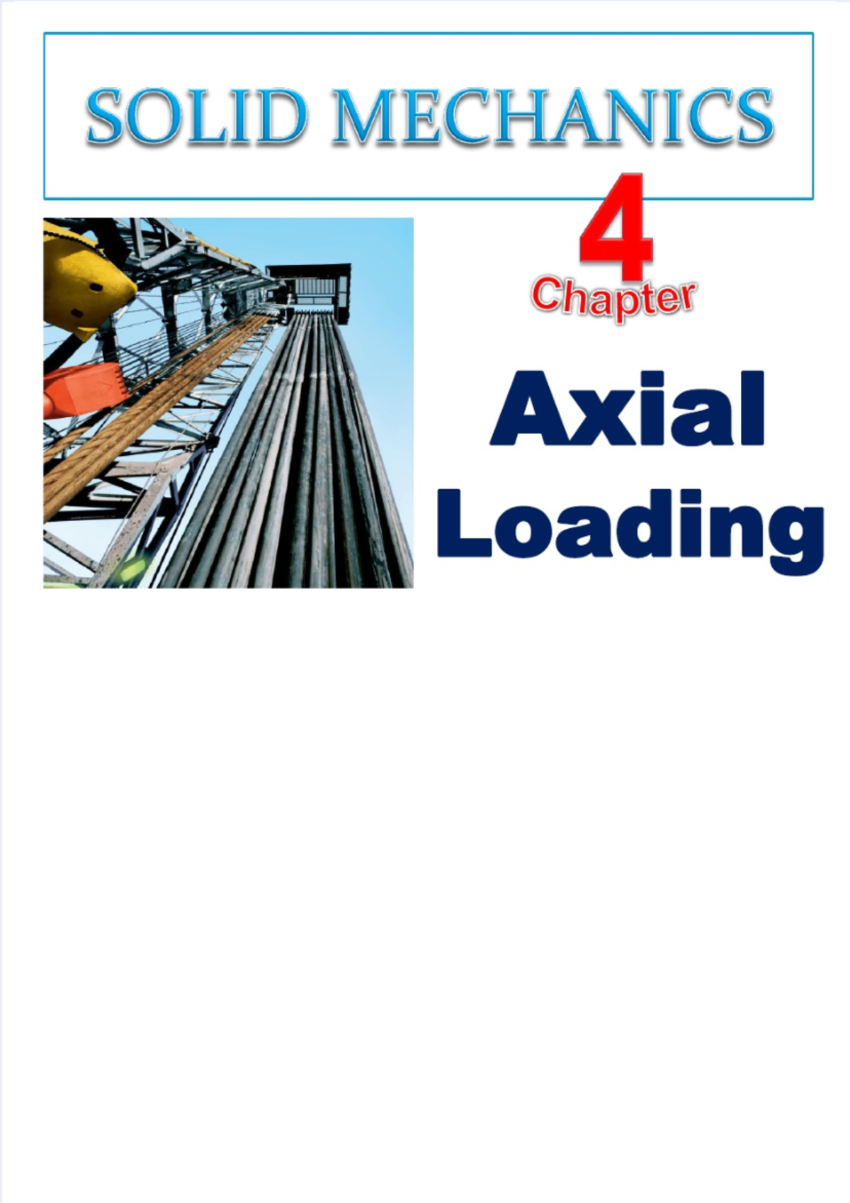 Axial load Chapter 4, stress analysis - xial Loading CHAPTER OBJECTIVES ...