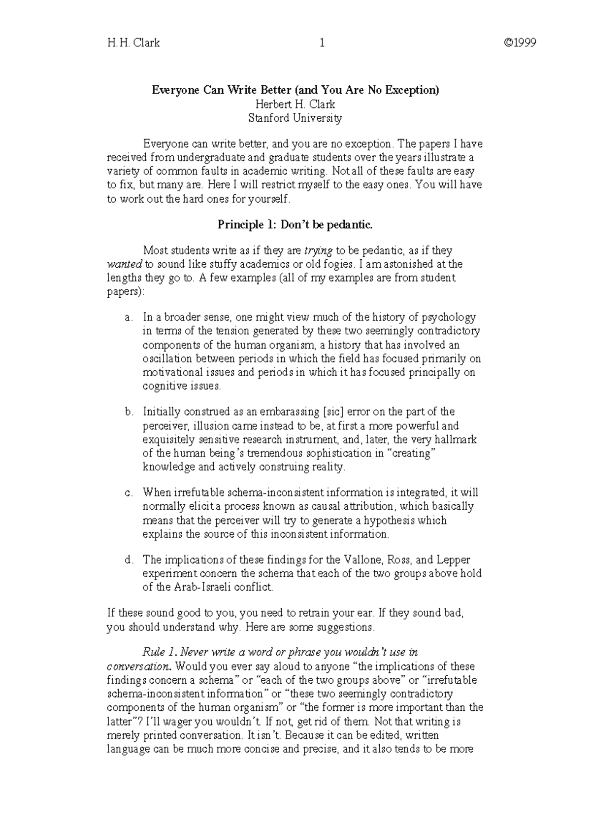 Everyone Can Write Better (and You Are No Exception) - Clark Stanford ...