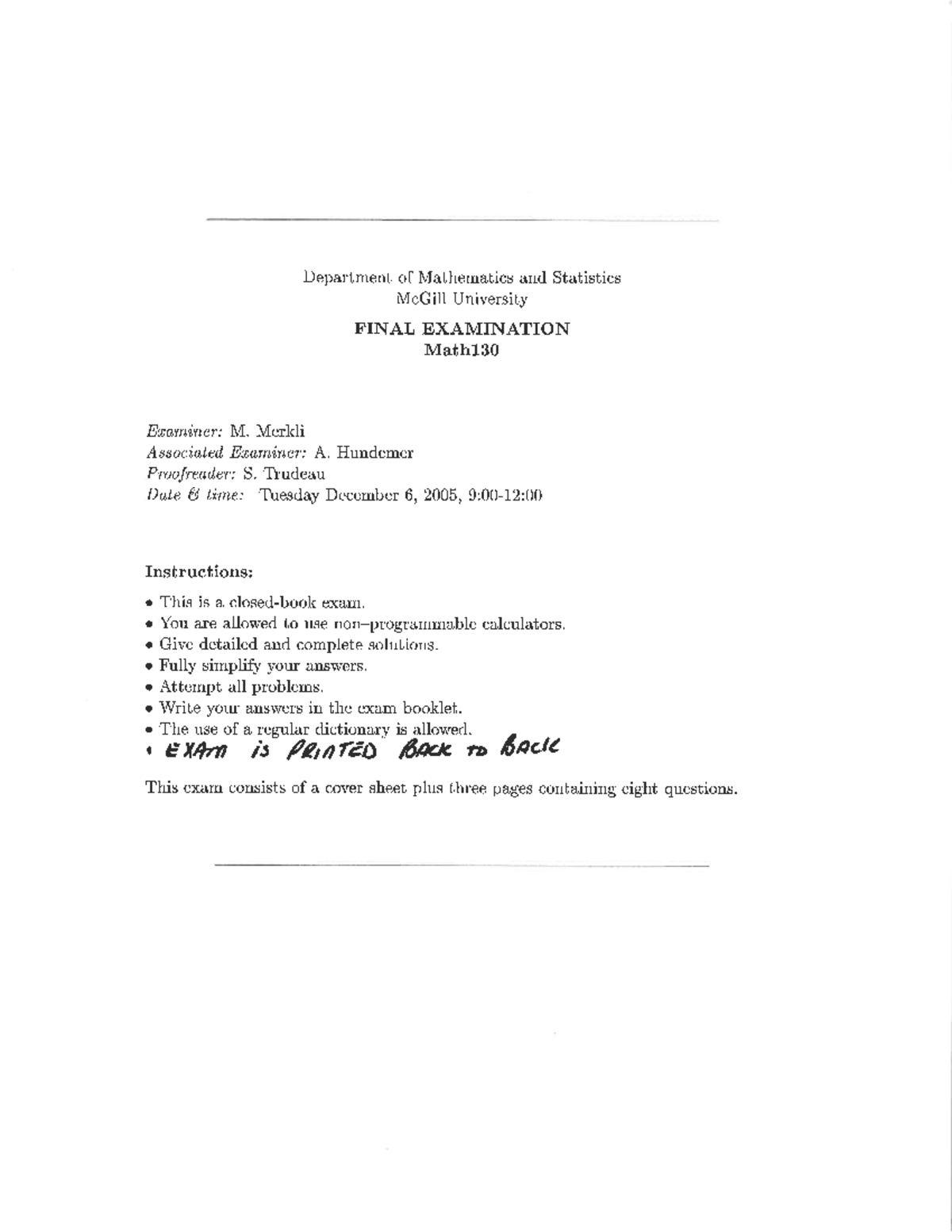 Sample exam - Practice/Exam - Math 122 - Studocu