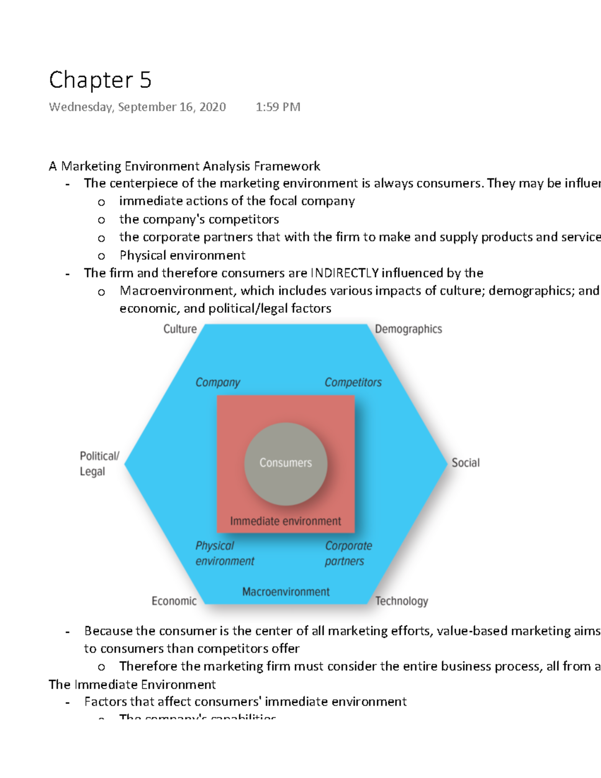 Chapter 5 - Marketing - A Marketing Environment Analysis Framework The ...