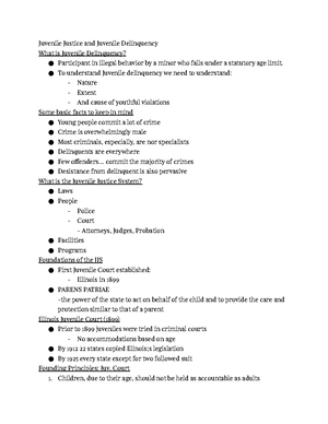 Juvenile Justice and Juvenile Delinquency: Understanding and Examining ...