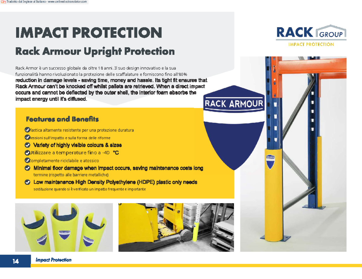 Rack Group Impact Protection brochure for translation - Rack Armor è un ...