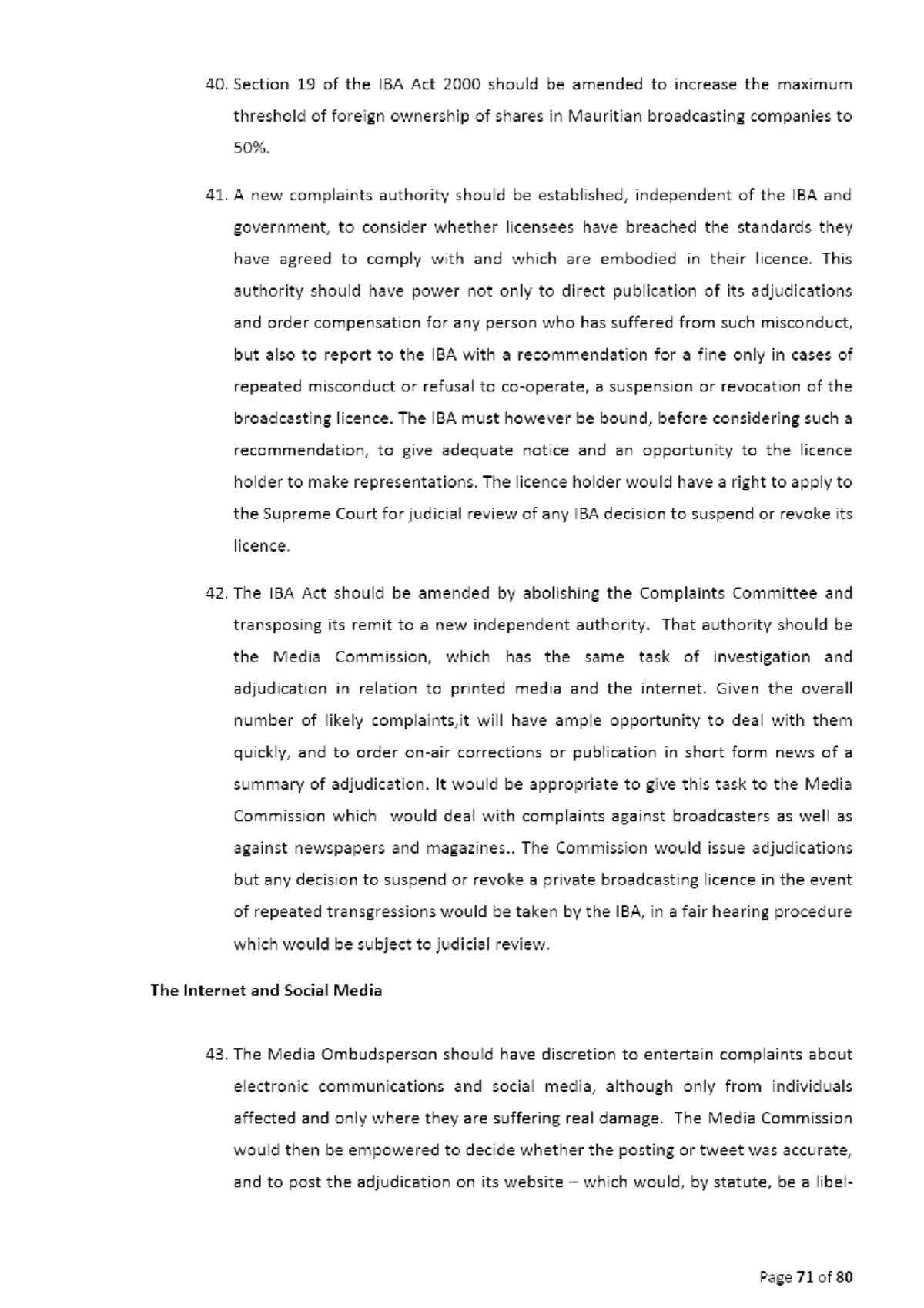 Media law and ethics in mauritius 88 - COM 410 - Studocu