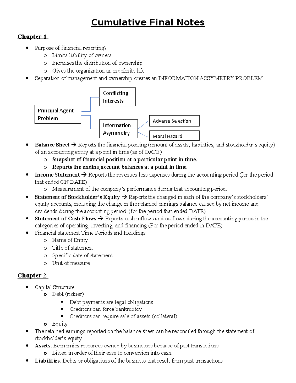 Financial Accounting BUS-A 304 notes - Cumulative Final Notes Chapter 1 ...