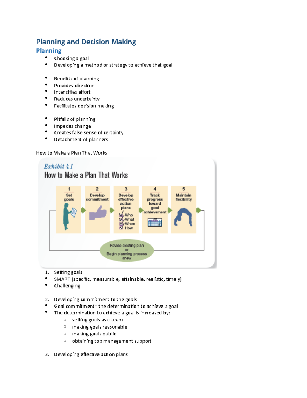 BUSA CH 4 - BUSA CH 4 - Planning and Decision Making Planning Choosing ...