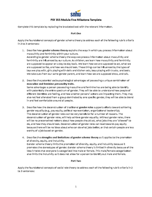PSY 355 Module Two Milestone - PSY 355 Module Two Milestone Complete ...