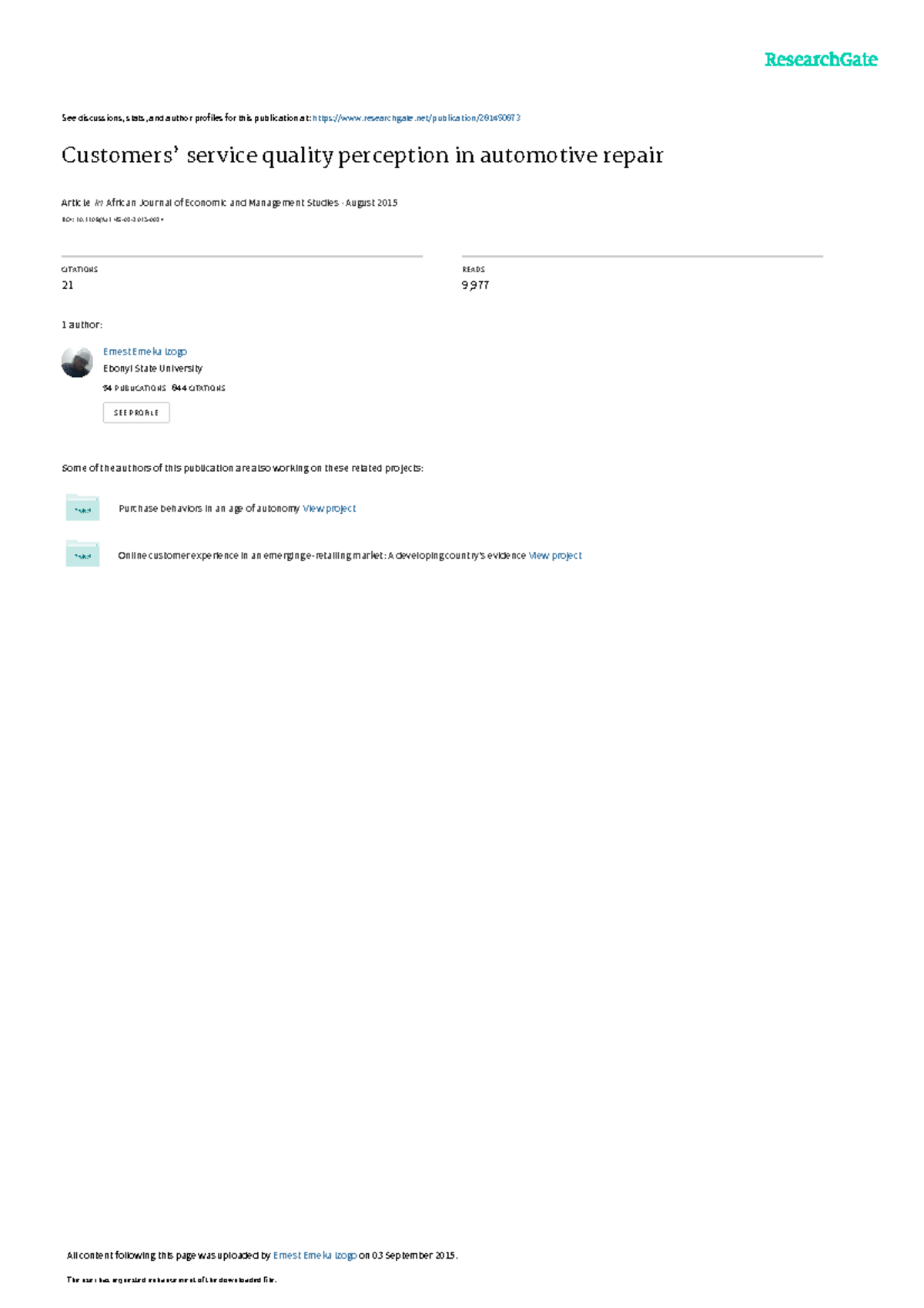 Ajemspublished - A General paper aimed to educate researchers, students ...
